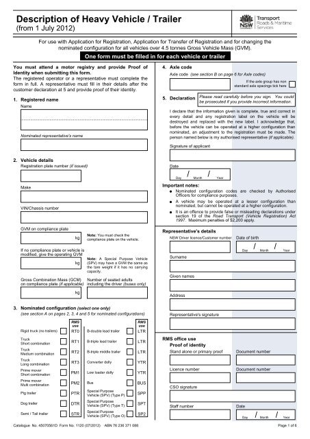 Description of Heavy Vehicles (From 1/7/2011) - RTA