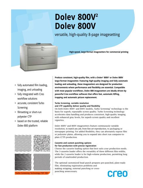Scitex Dolev 800, 800V2 - RTI Global Inc.