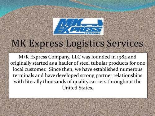 MK Express Logistics Services