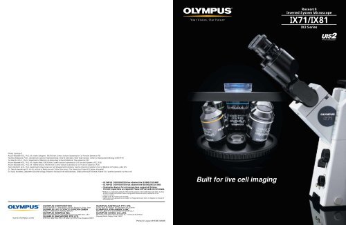 Research IX71/IX81 - Olympus America