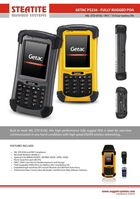 RS_GETAC PS236_v2012_04_Rev1 - Steatite Rugged Systems