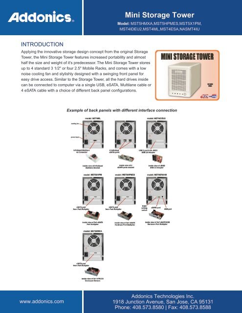 Mini Storage Tower - Addonics
