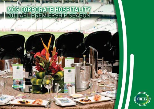 MCG CORPORATE HOSPITALITY - Melbourne Cricket Ground