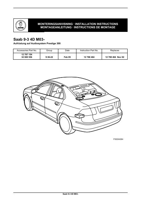 Saab 9-3 4D M03- - SaabDocs.com
