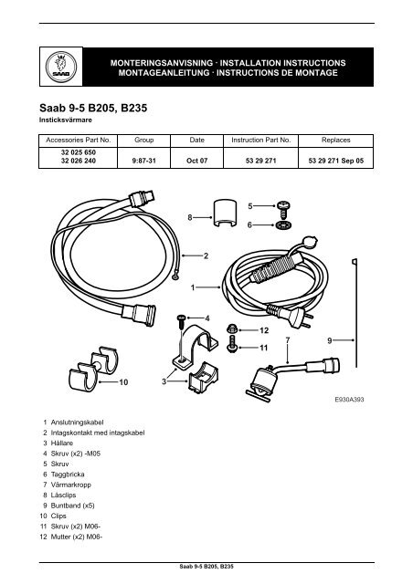Saab 9-5 B205, B235 - SaabDocs.com