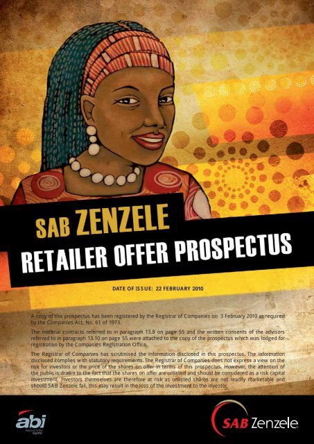 View the SAB Zenzele Prospectus PDF - SABMiller
