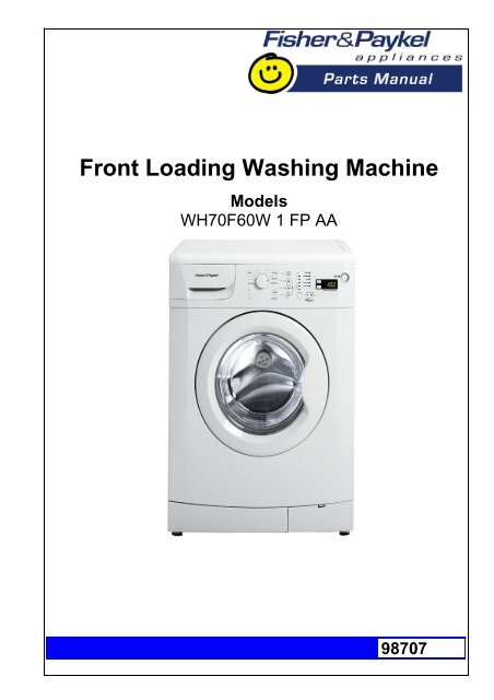 98707 Front Loading Washing Machine Models - Jordans Manuals