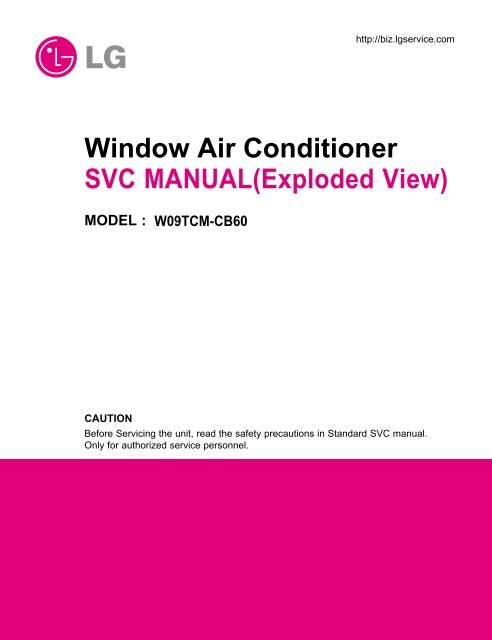 Window Air Conditioner SVC MANUAL(Exploded ... - Jordans Manuals