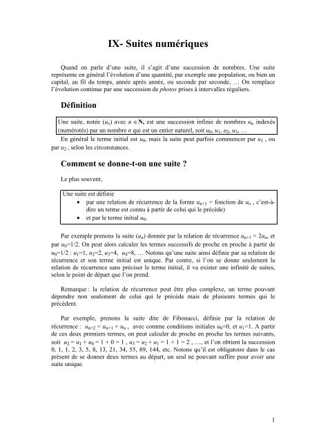 suite non numérique ? motif croissant
