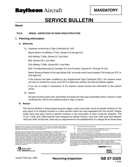 SB 57-3329 - Aircraft Owners and Pilots Association