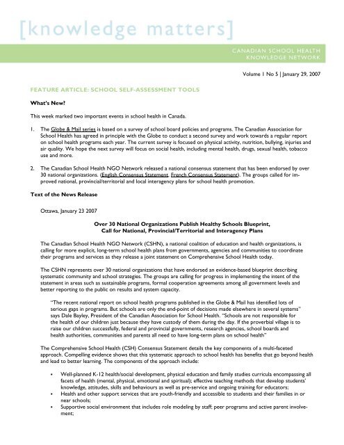 School Self-Assessment Tools - Communities and Schools ...