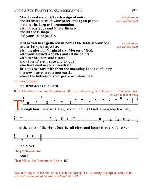 196 EUCHARISTIC PRAYER FO