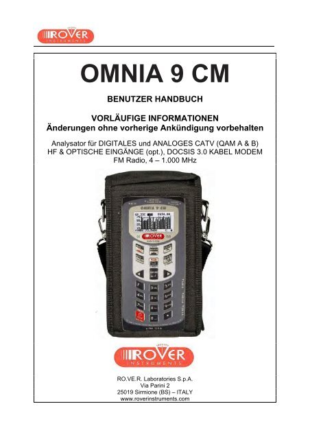 OMNIA 9 CM - Ro.Ve.R. Laboratories S.p.A.