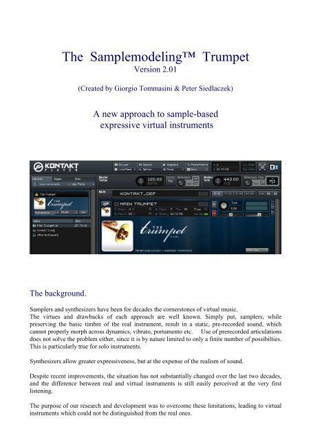 Trumpet Presentation - Sample Modeling