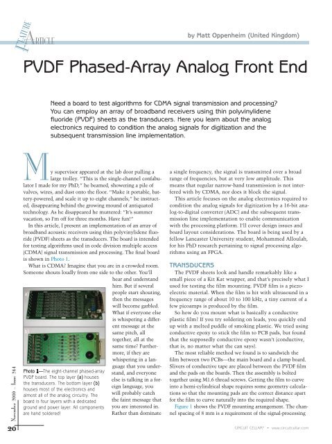 PVDF Phased-Array Analog Front End