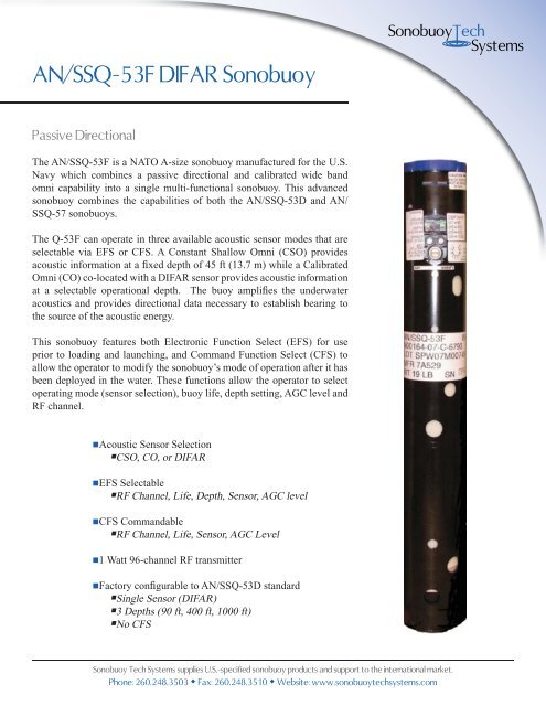 AN/SSQ-53F DIFAR Sonobuoy