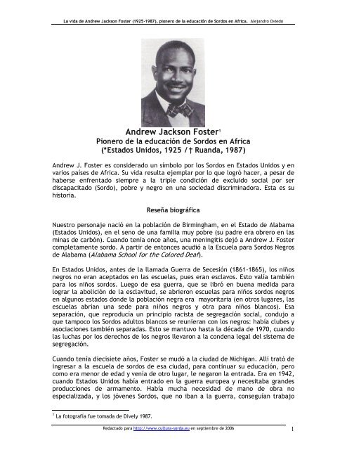 Andrew Jackson Foster 1 - cultura Sorda