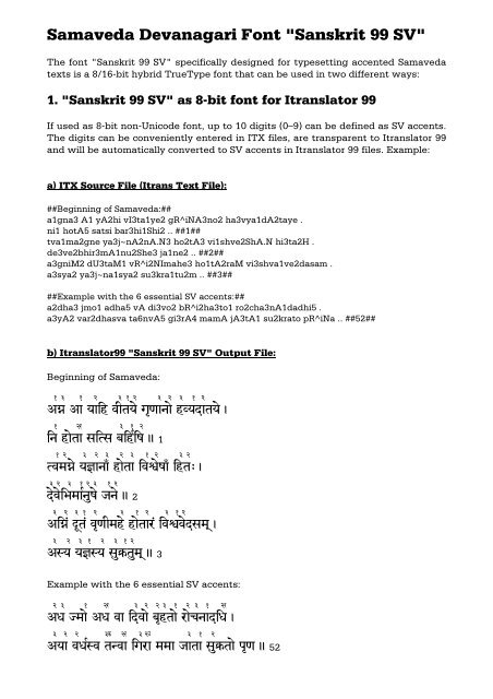 Sanskrit Devanagari Font