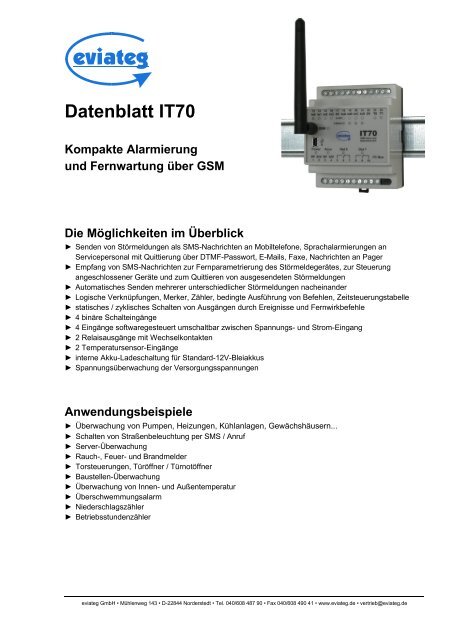 Datenblatt IT70 - eviateg Gmbh