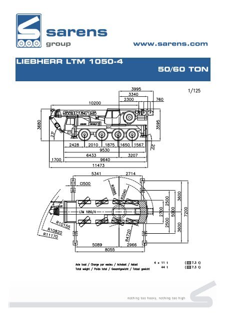 liebherr ltm 1050-4 50 / 60 ton - Sarens