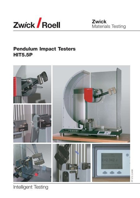 Intelligent Testing Pendulum Impact Testers HIT5.5P - Sartorom