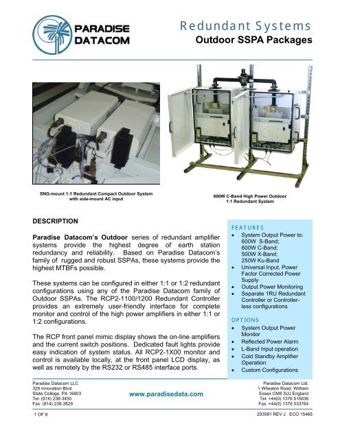 Redundant Systems - Satcom Services