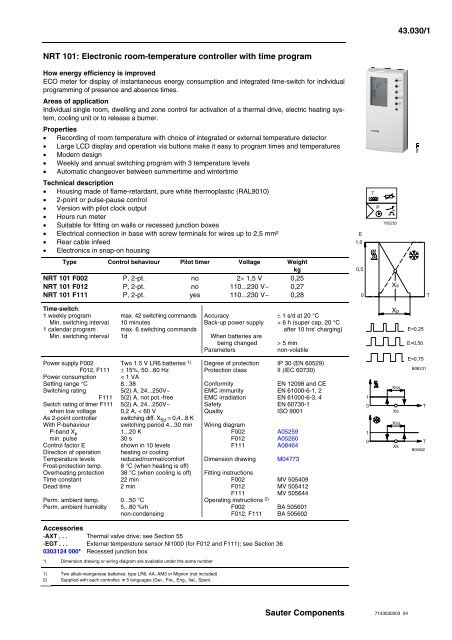 NRT 101: Electronic room-temperature controller with time program