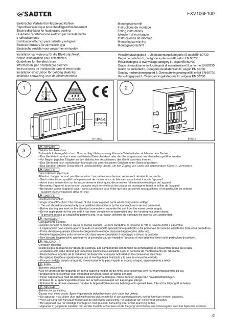 FXV106F100 - sauter-controls.com sauter-controls.com