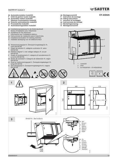 EY-AS525 - sauter-controls.com sauter-controls.com