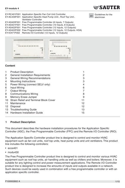 P100002802 - sauter-controls.com sauter-controls.com