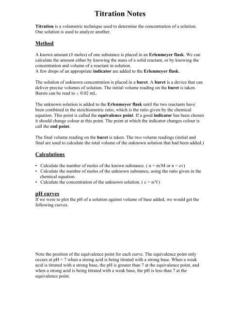 Titration Notes.pdf - Savita Pall and Chemistry