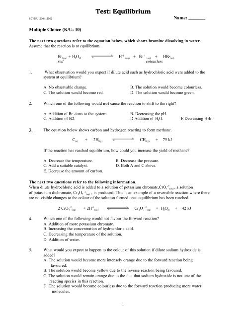 Unit Test-Equilibrium_04-05.pdf - Savita Pall and Chemistry