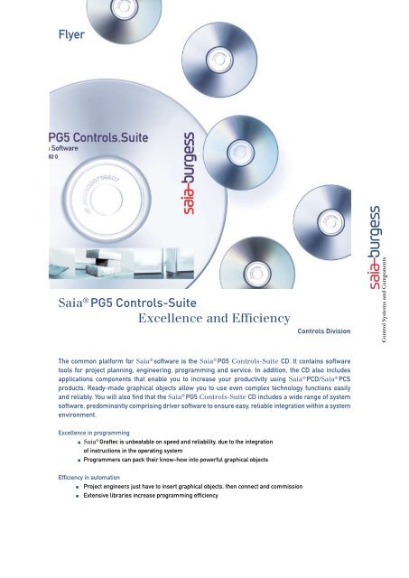 Flyer SaiaÃ…Â½ PG5 Controls-Suite Excellence and ... - SBC-support