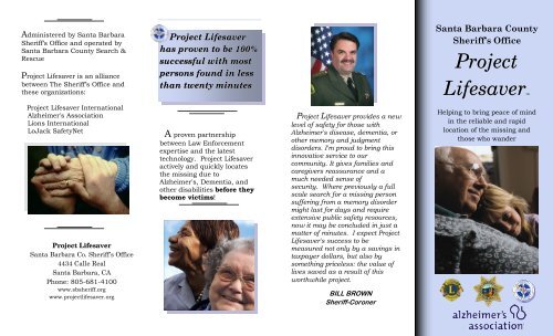 Project Lifesaver Brochure - Santa Barbara County Sheriff's ...