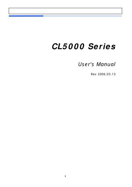 CL5000 Manual