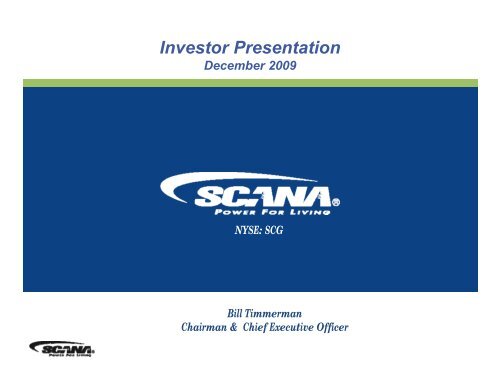 Investor Presentation - SCANA Corporation