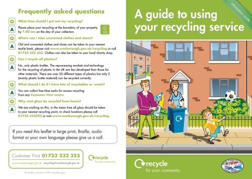 A guide to using your recycling service - Scarborough Borough ...