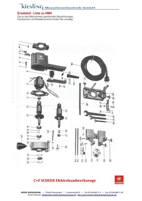 C+F SCHEER Elektrohandwerkzeuge