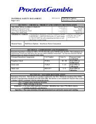 Material Safety Data Sheet MSDS: 00006 Status - P&G Product Safety