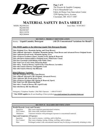 P&G Pro Line Tide - Procter & Gamble - Professional