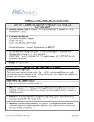 Material Safety Data Sheet MSDS: 00006 Status - P&G Product Safety