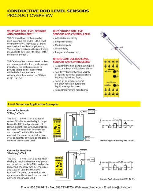 TURCK Conductive Rod Level Sensors