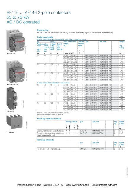 AF116 to AF146 Series