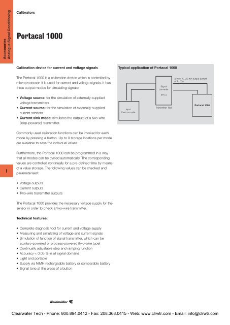 Weidmuller Portacal 1000 Series Calibration Device