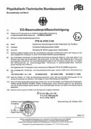 ATEX - ExMag (EXM-..) - PTB 02 ATEX 2121 X