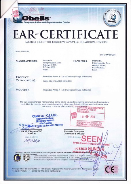 Article 14.2 of the directive 93/42/EEC on medical devices - Intromedix