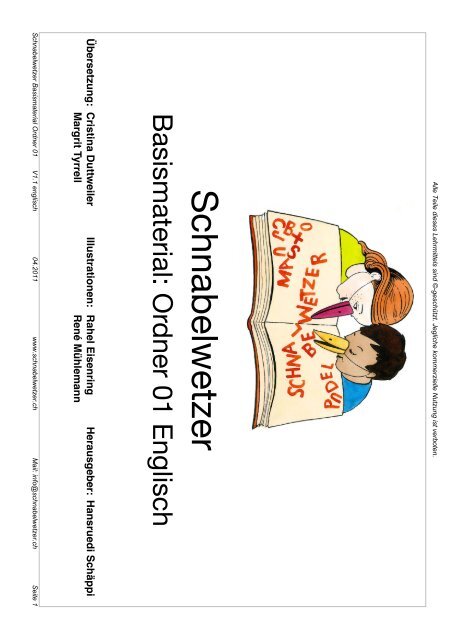 Schnabelwetzer Basismaterial Ordner 01 englisch Version 1.1 ...