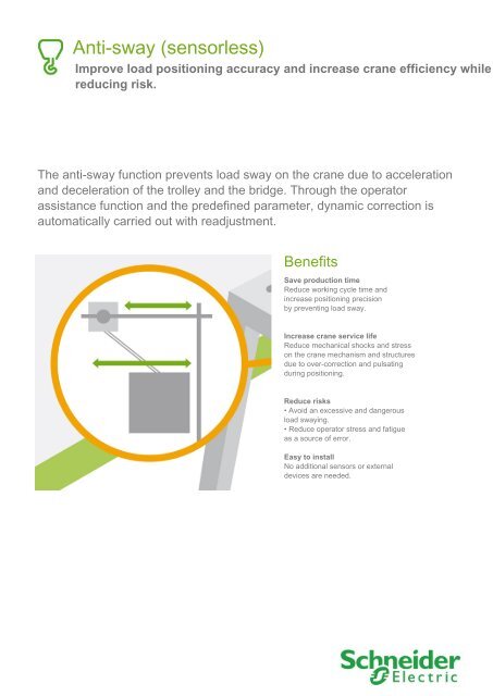 Anti-sway (sensorless) - Schneider Electric