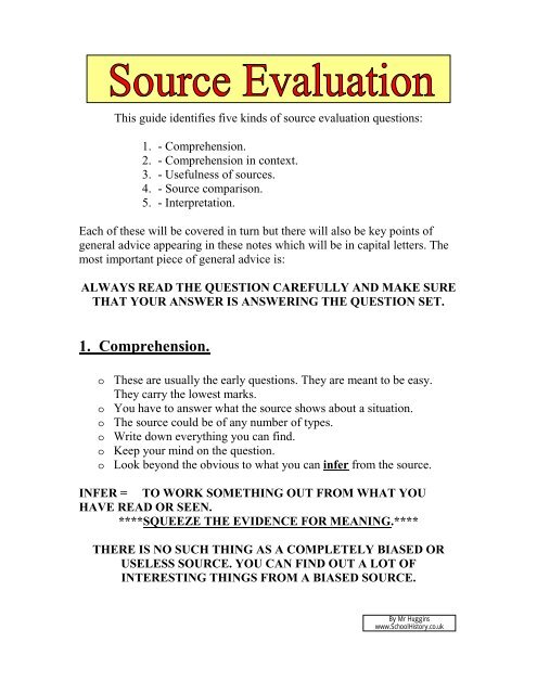 Evaluation compréhension