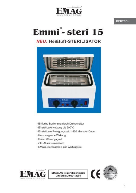 Emmi - steri 15 - Emag AG